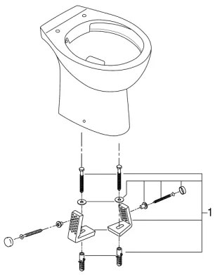 GROHE 39430000 - Stojící WC BAU CERAMIC 515 x 356 x 406 mm keramika/bílá