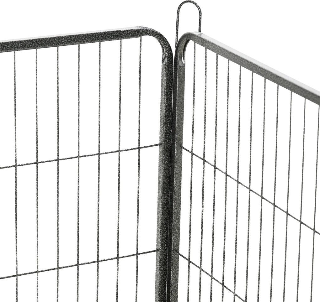 PawHut venkovní výběh pro štěňata, 60H cm, 16 segmentů, ohrádka pro domácí zvířata, ohrádka pro štěňata, ohrádka, přizpůsobitelná, se 2 dvířky, ocel|…
