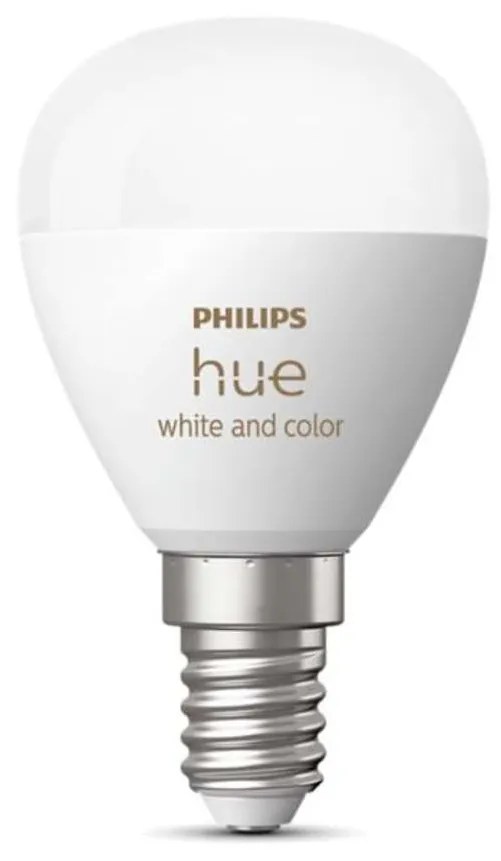 Philips Hue Smart žárovky - Chytrá LED žárovka E14, 5,1 W, stmívatelná, bílé i barevné světlo 929003573601