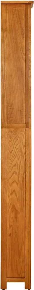 Knihovna se 7 policemi 60x22x200 cm masivní dubové dřevo 331743