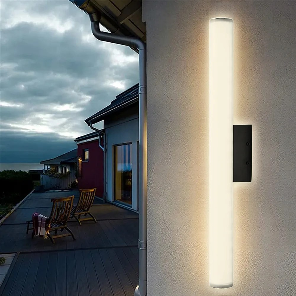 3000-3300K Dlouhá Nástěnná Lampa Villa Wall Light IP65 22W 50 cm Teplé světlo