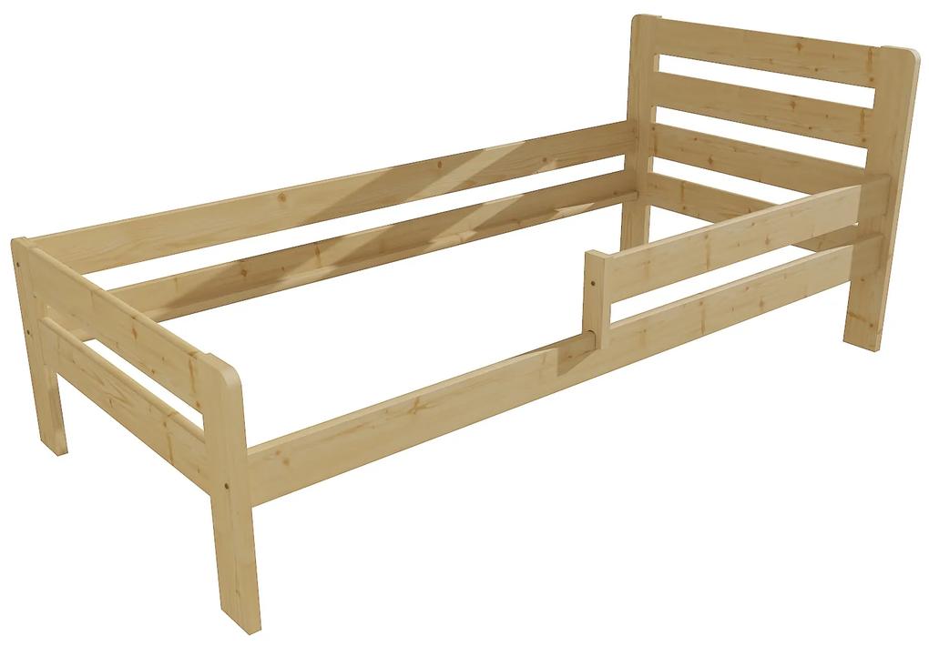Vomaks Dětská postel se zábranou VMK001C KIDS Rozměr: 70 x 160 cm, Barva: surové dřevo