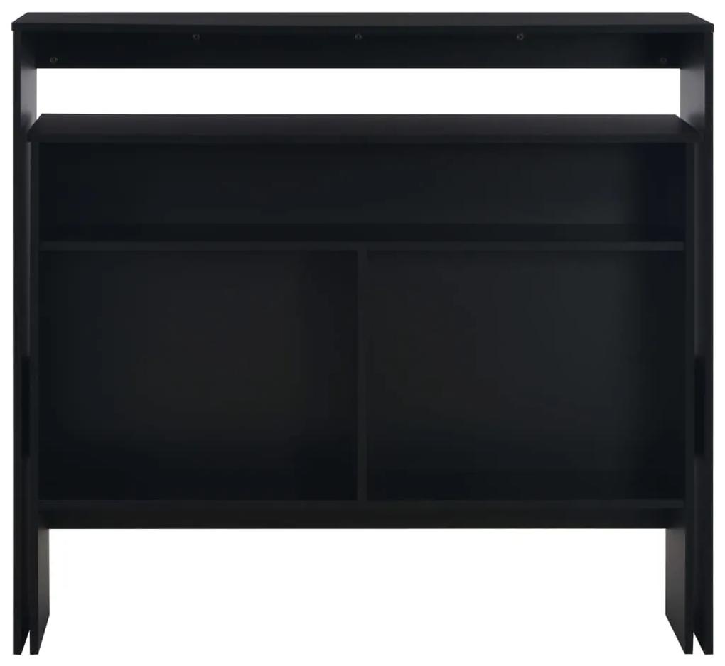 Barový stůl se 2 stolními deskami - černý | 130x40x120 cm