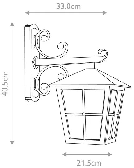 Elstead BL52M-BLACK - Venkovní nástěnné svítidlo CANTERBURY 1xE27/100W/230V IP43