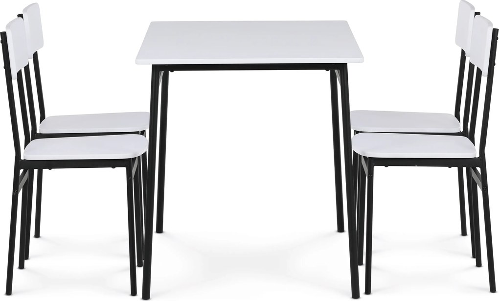 Autronic Jídelní set s 4 židlemi AUT-O2155 Odstín: Dub divoký