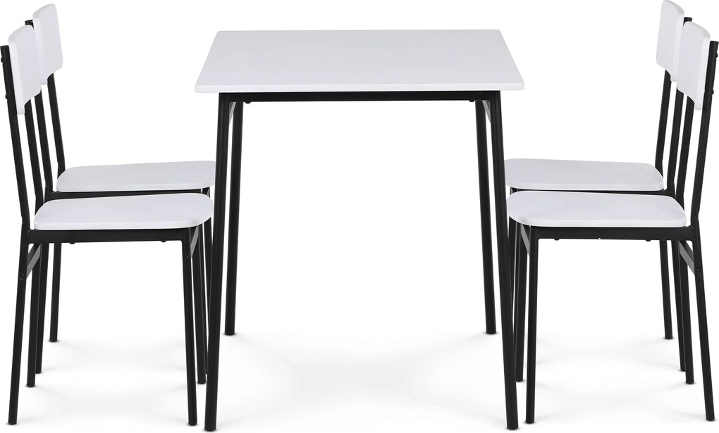 Autronic Jídelní set s 4 židlemi AUT-O2155 Odstín: Staré dřevo 2