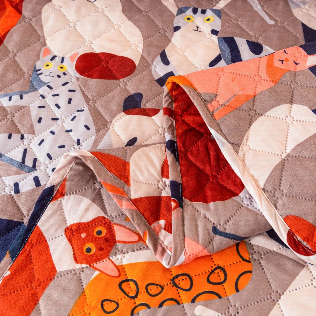 Přehoz na postel CATMOSPHERE, barevný Rozměr: 220 x 240 cm