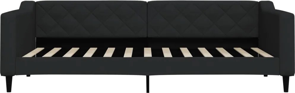 Válenda s přistýlkou černá 90 x 200 cm textil 3197428