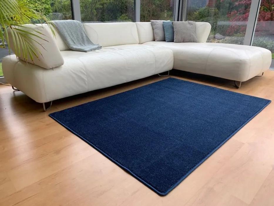 Vopi Kusový koberec Eton Lux tmavě modrý Eton Lux kytka 160 cm