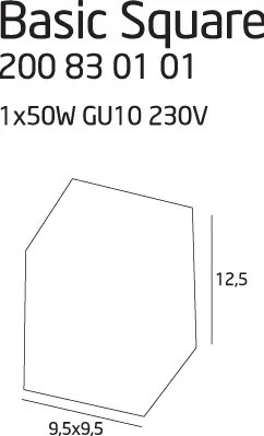 Výklopné stropní svítidlo Maxlight BASIC Square WHITE C0070