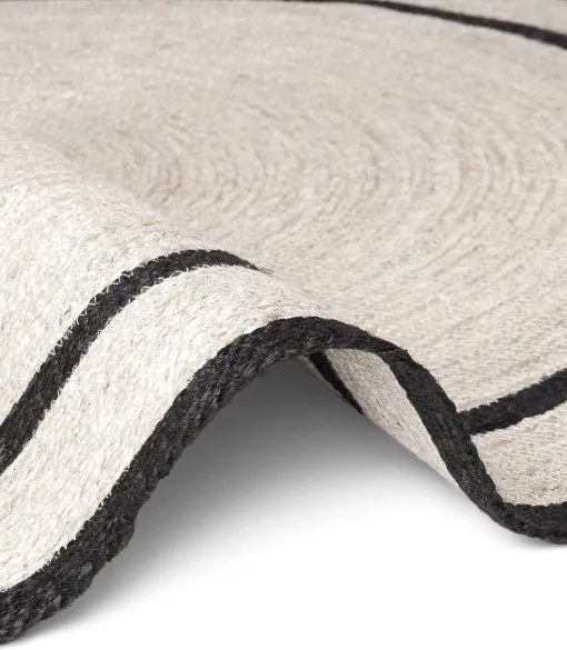 Koberec Hanse Home LINA přírodní / sloní kost / černý kruh