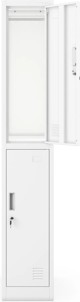 Šatní skříň pro zaměstnance bílá, 316,5x1850x450 mm: IGOR 1 Plus
