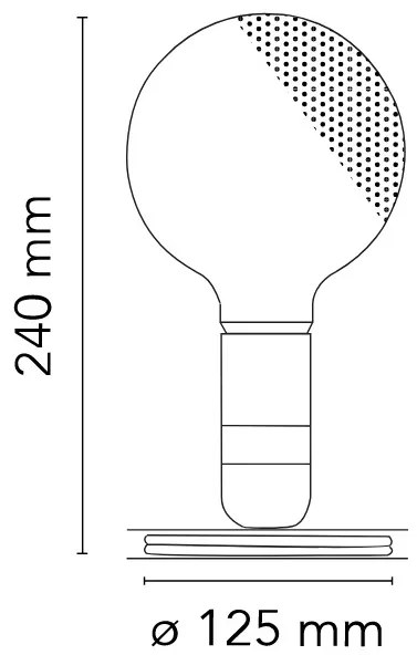 Flos Lampadina, oranžová stolní lampička, 1x5W LED E27, výška 24cm