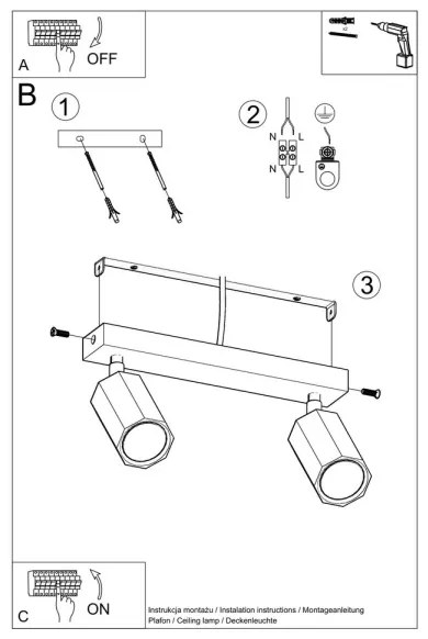 Sollux SL.1029 - Bodové svítidlo ZEKE 2xGU10/40W/230V dub