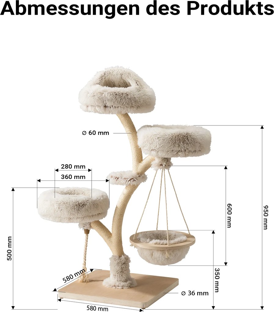 Škrabadlo pro kočky fudajo – 130 cm (64707)