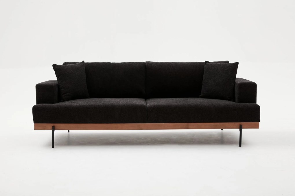 Hanah Home Třímístná pohovka LIVA antracitová 227 cm 825BLC2819