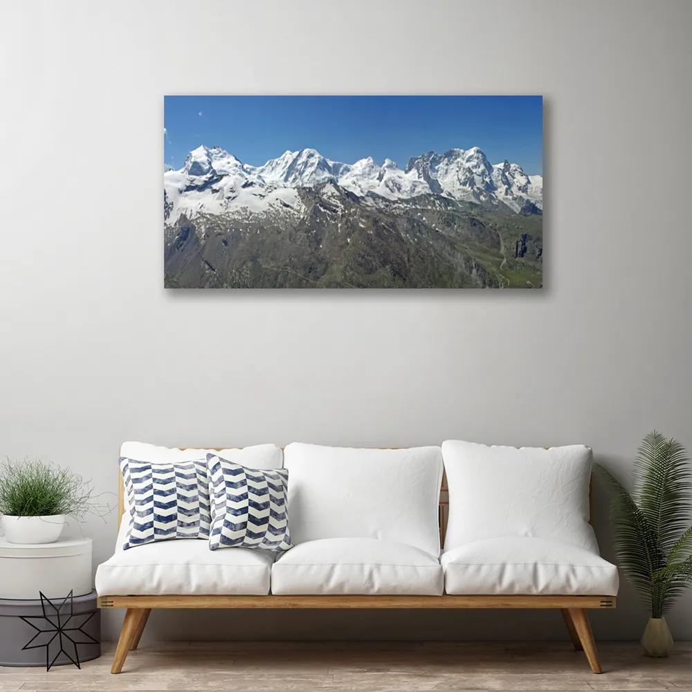 Obraz na plátně Hory Sníh Krajina 125x50 cm