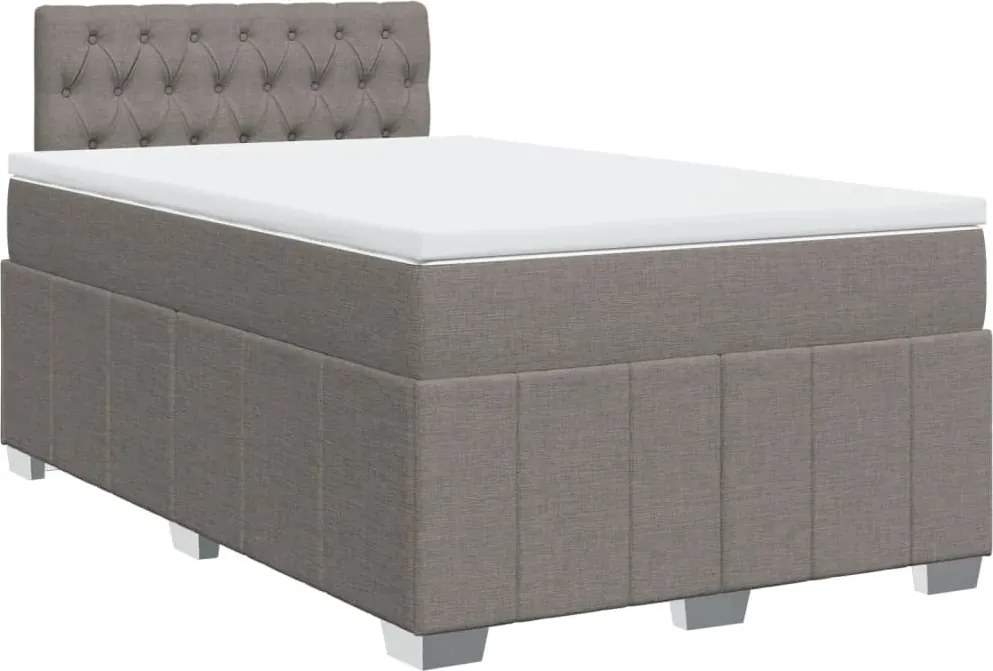 Box spring postel s matrací taupe 120x190 cm textil 3289318