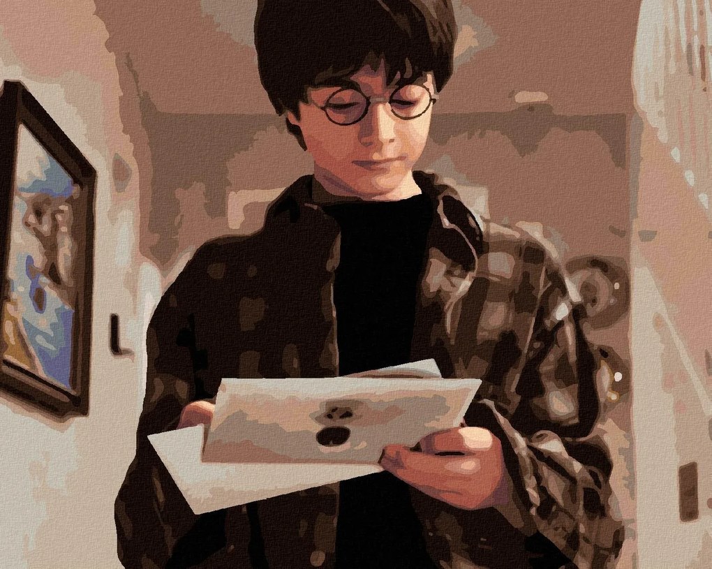 zuty zuty - malování podle čísel - harry potter obdržel dopis z bradavic, 40x50 cm, plátno