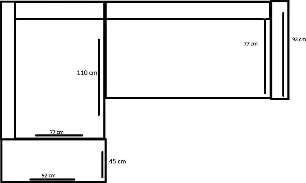 Casarredo - Komfort nábytek Rohová sedací souprava NEWPORT s taburetem, rozkládací, levá, Etna 90