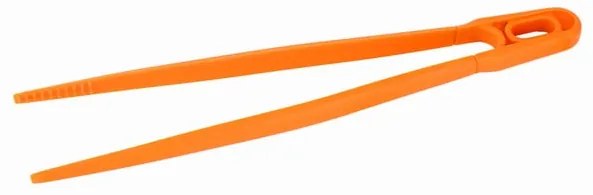 Oranžová silikonová obracecí pinzeta Orion Baker, délka 30 cm