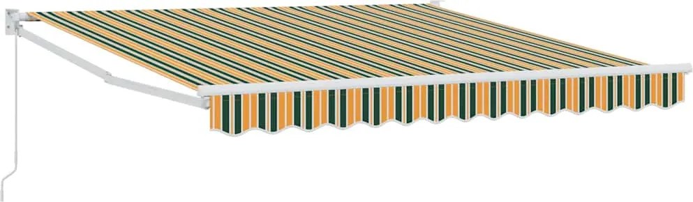 Stahovací markýza Zelená a žlutá 300 x 250 x 165 cm 3330167
