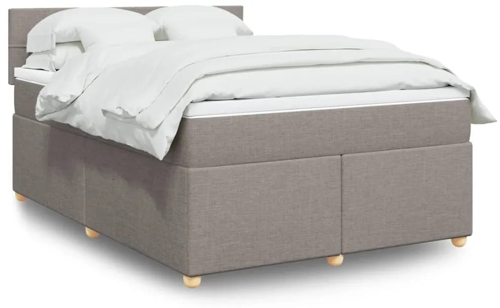 Box spring postel s matrací taupe 160x200 cm textil 3286735