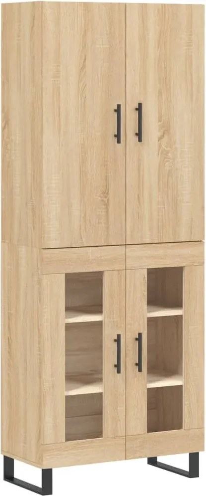 Skříň highboard dub sonoma 69,5 x 34 x 180 cm kompozitní dřevo 3195758