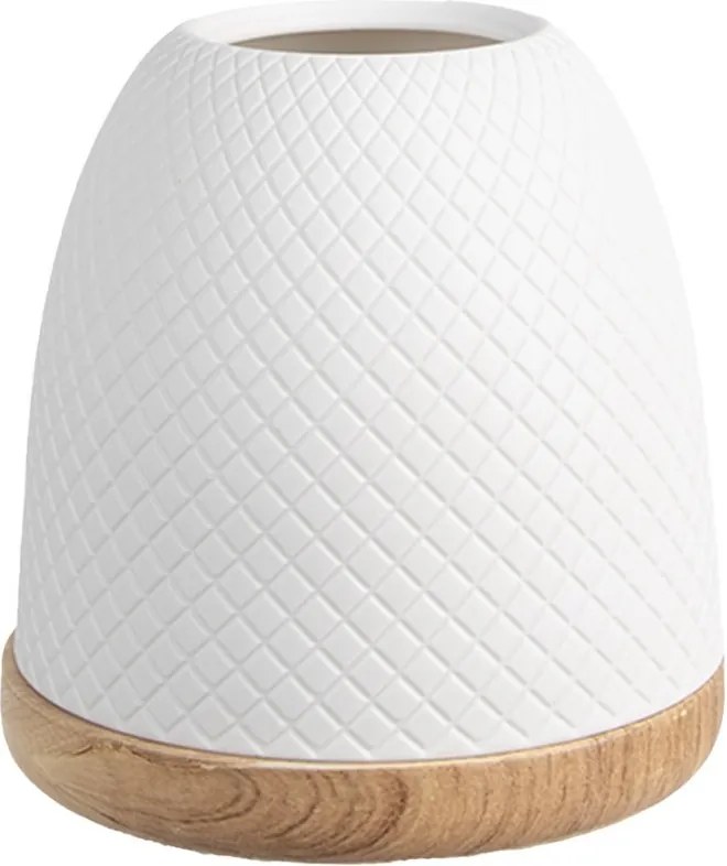 Bílý porcelánový svícen na čajovou svíčku - Ø 9*10 cm