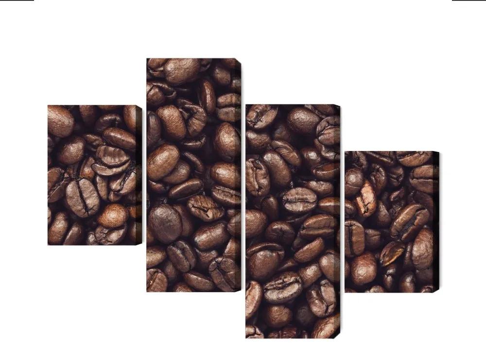 Vícedílný obraz Pražená Kávová Zrna Nedostatek Nedostatek Přírodní plátno 120x75