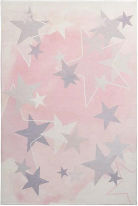 Hans Home | Dětský kusový koberec Stars 410 pink - 160x230