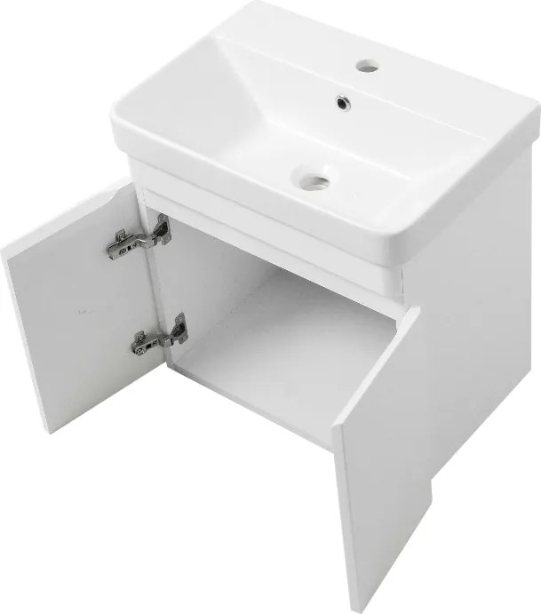 Lavedo Vivace White Air 55 koupelnová skříňka s umyvadlem, lesk