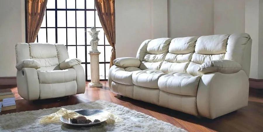 Casarredo - Komfort nábytek Relaxační polohovací křeslo RONALD PLUS kůže/ekokůže | potah: Kůže S-16