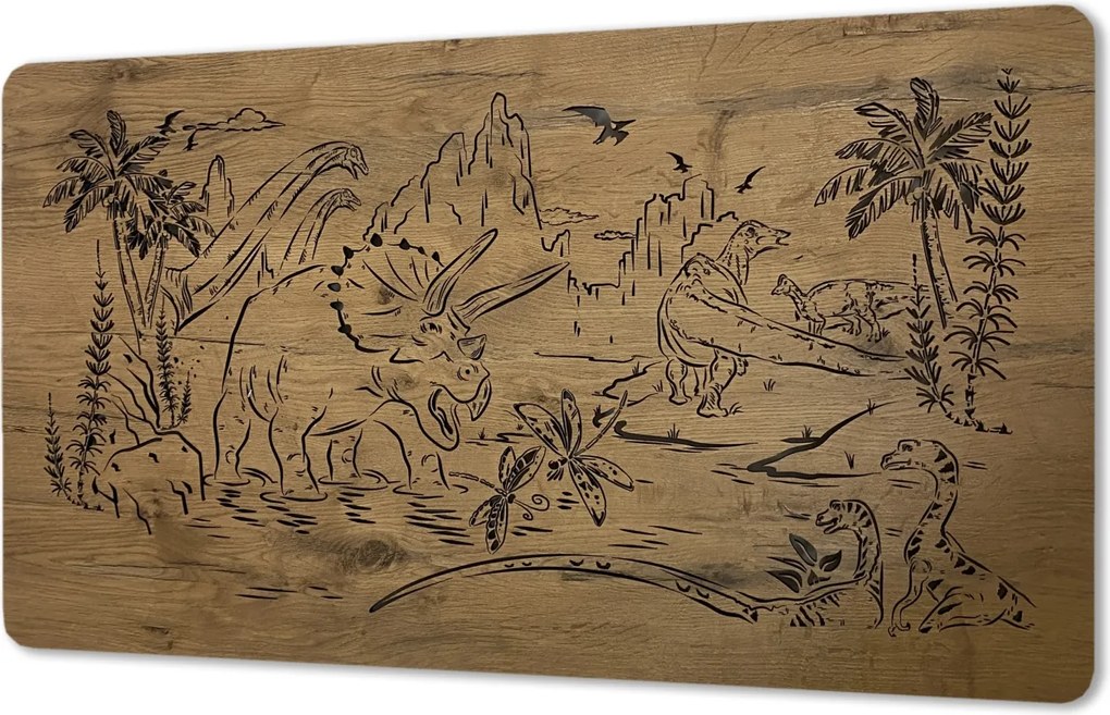 Li-Go "Dinosauři" světelný obraz 230V 100x57 cm provedení povrchu: černá s patinou