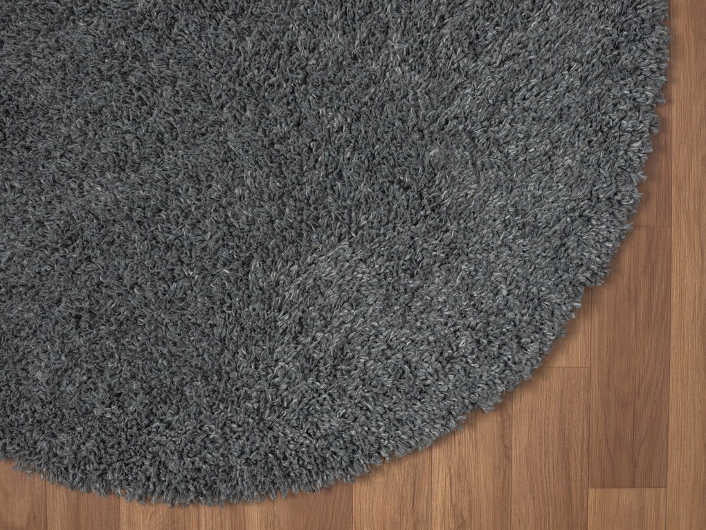 My Flair, Kusový koberec My Shaggy grau kruh, 100x100 (průměr) kruh, šedá, chodba / předsíň