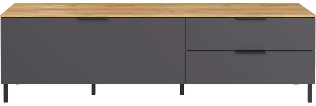 OnaDnes -20% Grafitově šedý TV stolek GEMA Coven 162 x 40 cm