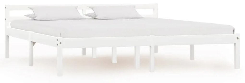 283189 vidaXL Rám postele bílý masivní borovice 180 x 200 cm