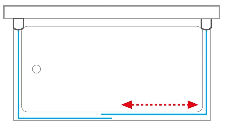 Vanová zástěna s posuvnými dveřmi a pevnou boční stěnou LLV2+LLVB 1500 mm 1570-1605 685 Transparent S Brillant LLV2 /1600 572-1600000-00-02