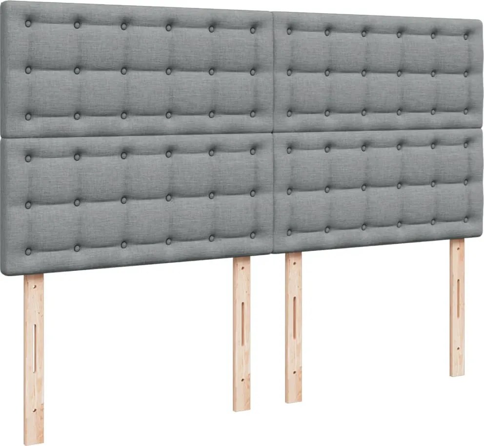Box spring postel s matrací světle šedá 180 x 200 cm textil 3292881