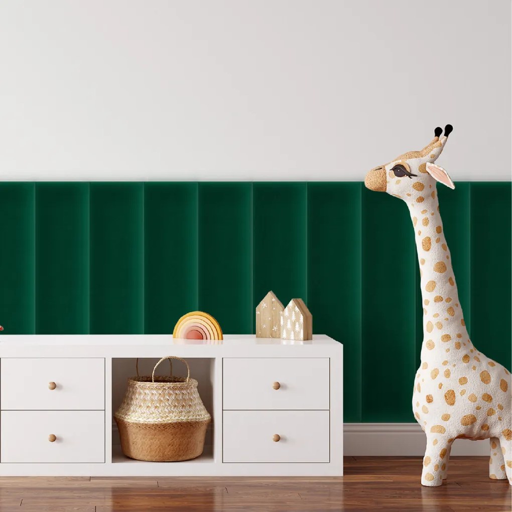 Sametový čalouněný panel - Obdélník - 70x30cm Farba: Azurově modrá