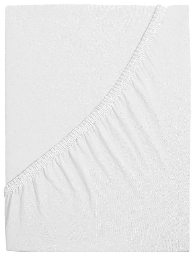 B.E.S. - Petrovice, s.r.o. Prostěradlo Jersey bavlna IDEAL - Bílá 180 x 200