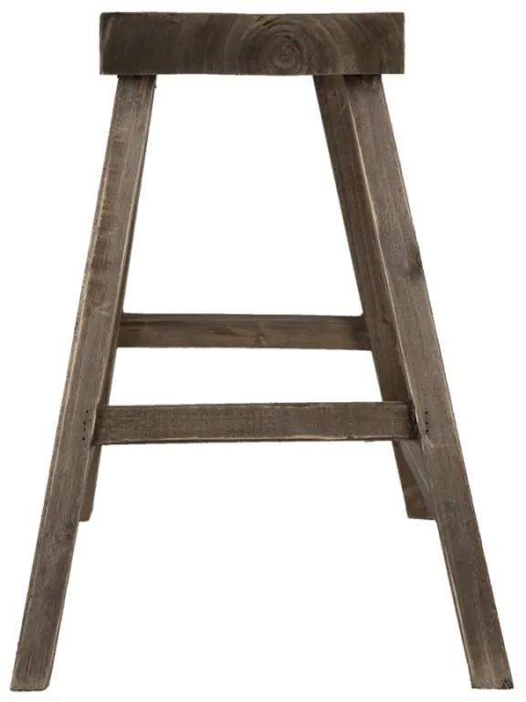 Hnědá antik dřevěná stolička – 56x37x50 cm