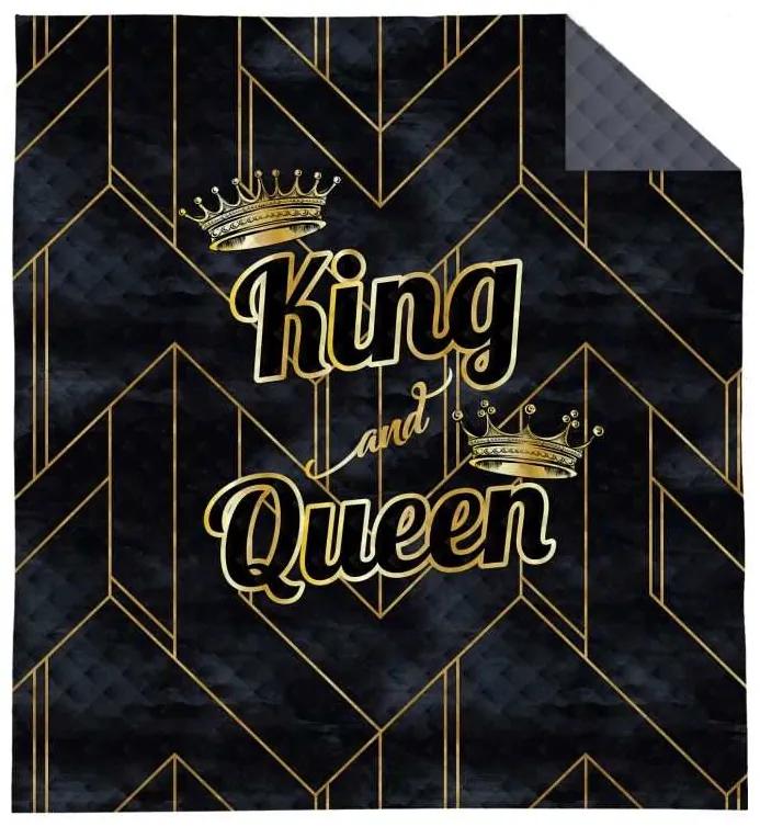 DETEXPOL Přehoz na postel King and Queen gold Polyester, 170/210 cm