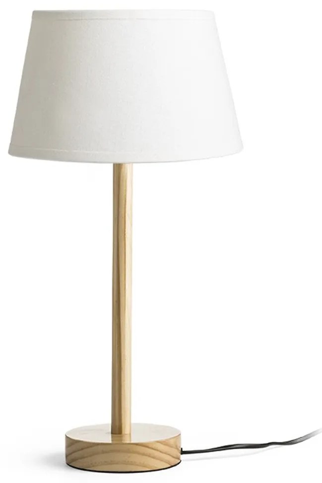 Rendl R14033 stolní lampa MAUI/ALVIS 24, bílá, dřevo, E27, 47cm