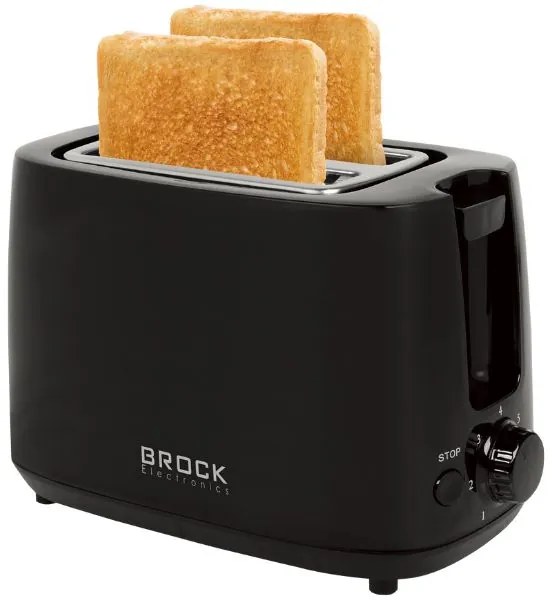 Topinkovač na 2 toasty Brock, 700W, černý