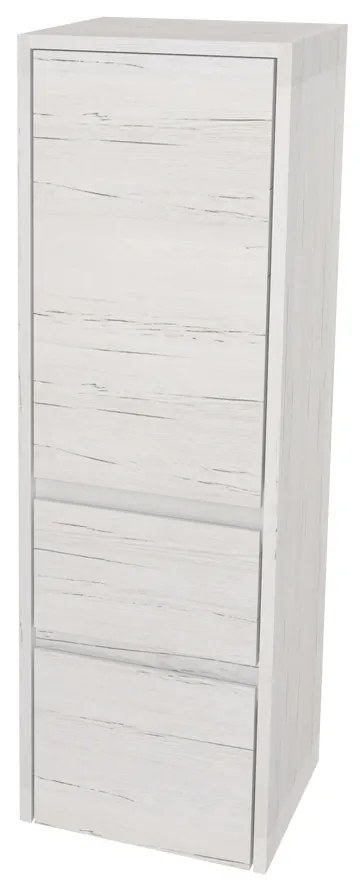 Mereo Mereo, Opto koupelnová skříňka vysoká 125 cm, levé otevírání, Multidecor, CN995LPINO