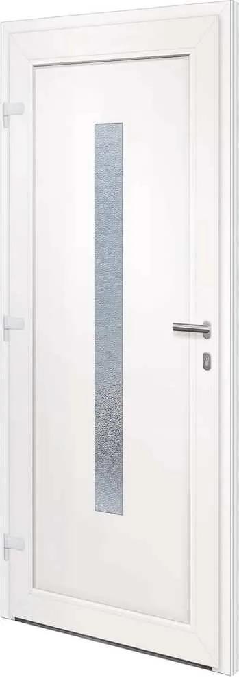 vidaXL Vchodové dveře 98 x 208 cm PVC [3157076] Barva: antracitová