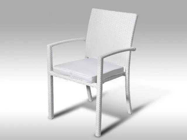 Židle z umělého ratanu Armino bílá