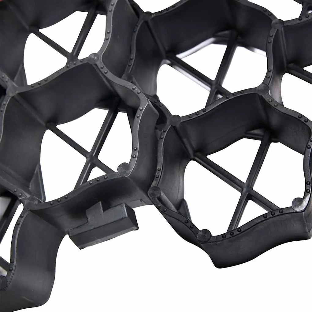 Zatravňovací dlaždice 16 ks černé 60 x 40 x 3 cm plast 146279