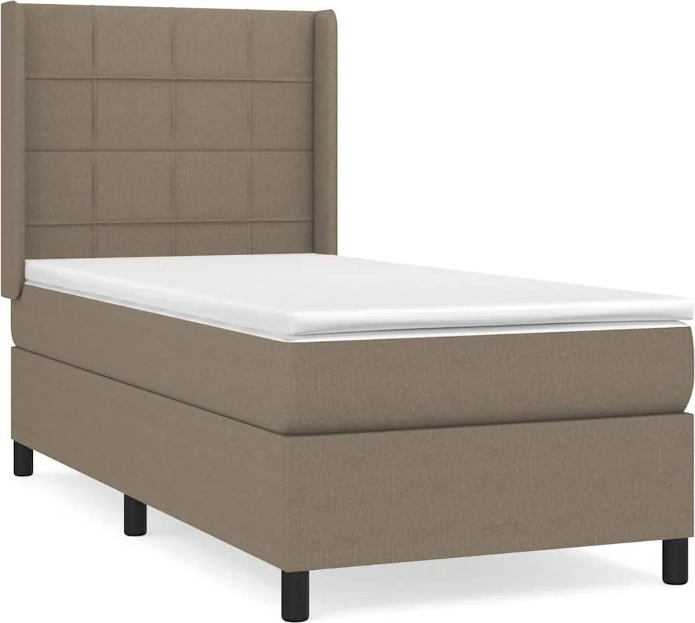 Box spring postel s matrací taupe 80x200 cm textil 3131389